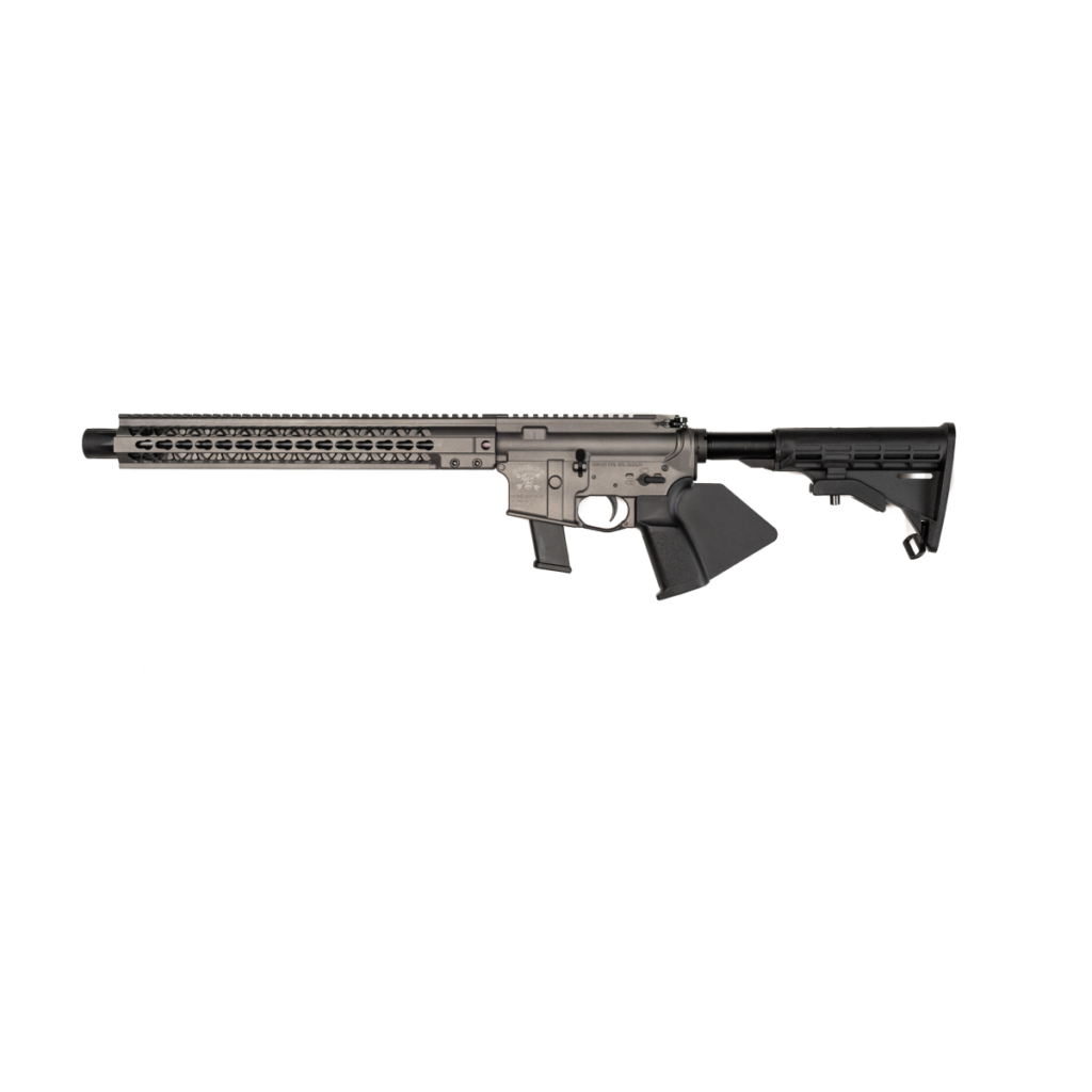 California Compliant 9mm Forged 16″ Barrel Cerakote Tungsten Gray Fixed ...